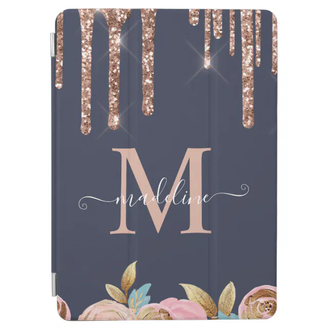 Rose Gold Sparkle Glam Glitter Drips Ipad Case | Zazzle