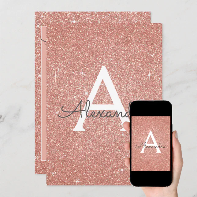 Rose Gold Sparkle Glitter 13th Thirteen Birthday Invitation | Zazzle