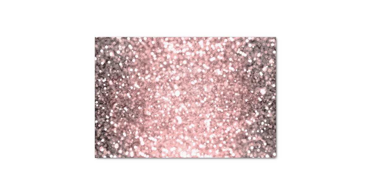 Rose Gold Sparkle Lights Girls Glittery Sparkly Tissue Paper | Zazzle