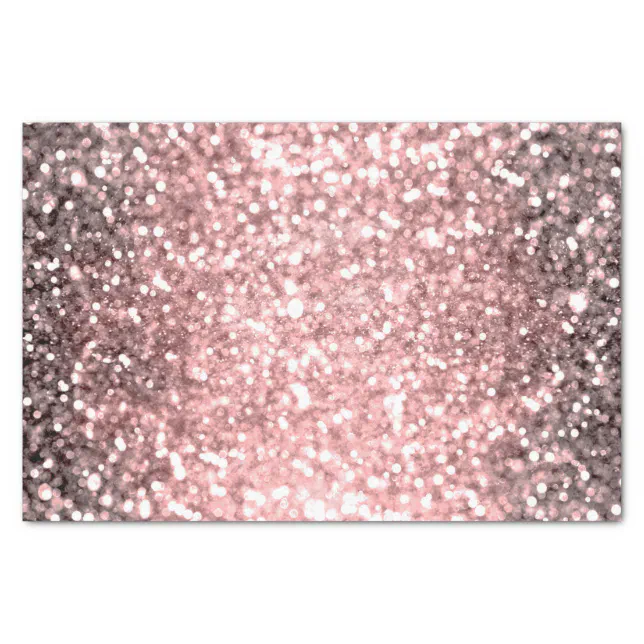 Rose Gold Sparkle Lights Girls Glittery Sparkly Tissue Paper | Zazzle