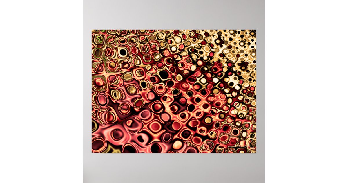 Rose Gold Spotted Design Poster | Zazzle