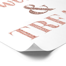 Rose Gold Sweets & Treats Dessert Table Poster | Zazzle