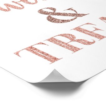 Rose Gold Sweets & Treats Dessert Table Poster | Zazzle