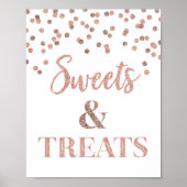 Rose Gold Sweets & Treats Dessert Table Poster | Zazzle
