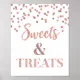 Rose Gold Sweets & Treats Dessert Table Poster | Zazzle
