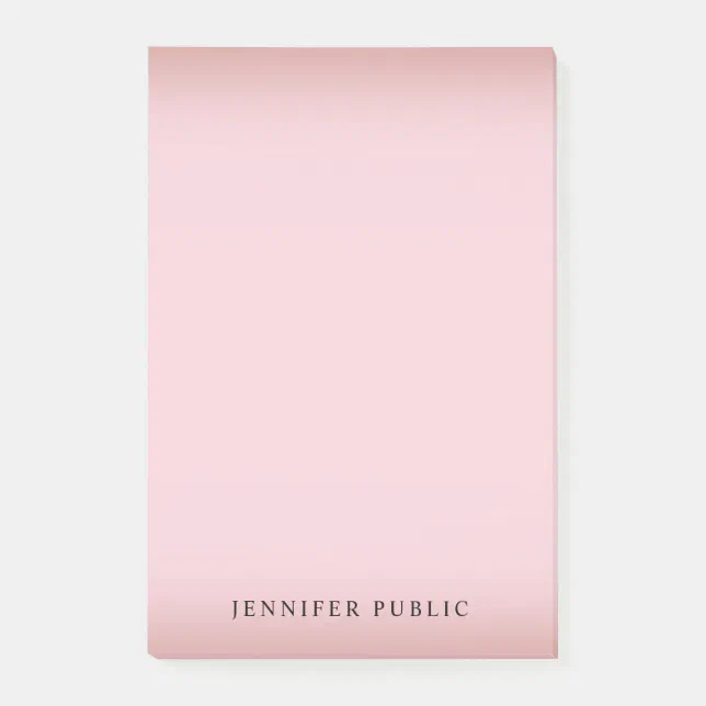 Rose Gold Template Modern Elegant Minimalist Post-it Notes | Zazzle