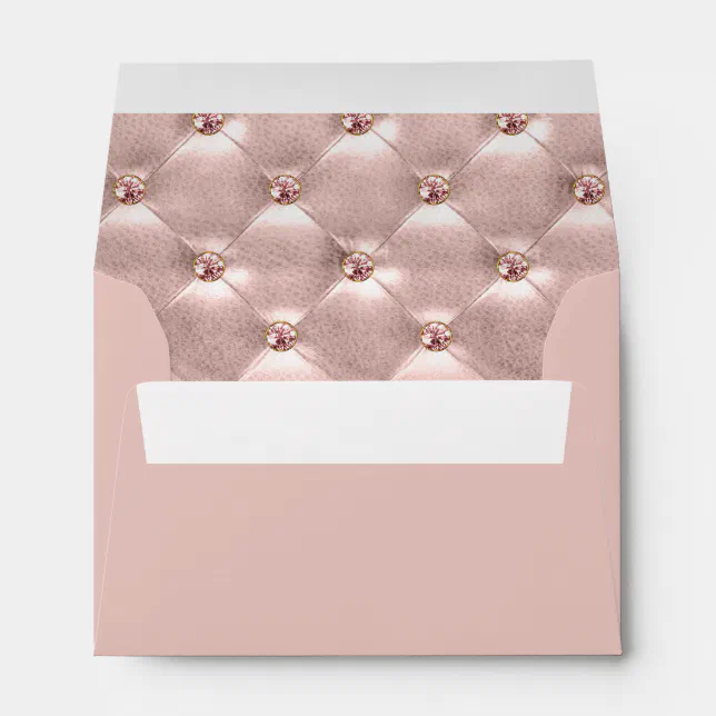 Rose Gold Vintage Pink Birthday Party Envelope | Zazzle