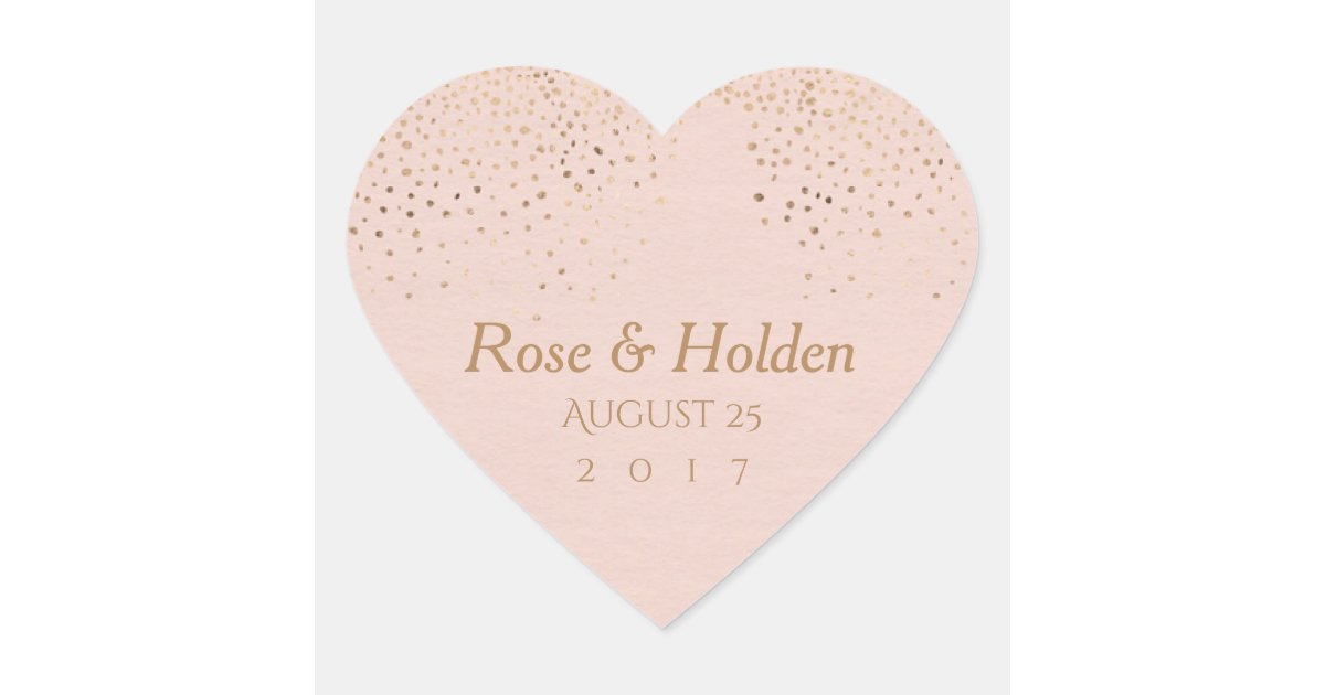 Rose Gold Wedding Stickers | Zazzle