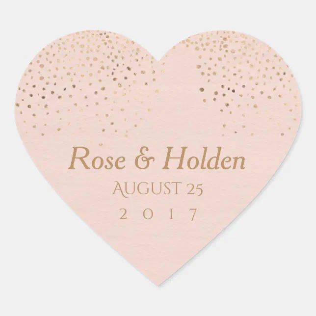 Rose Gold Wedding Stickers | Zazzle