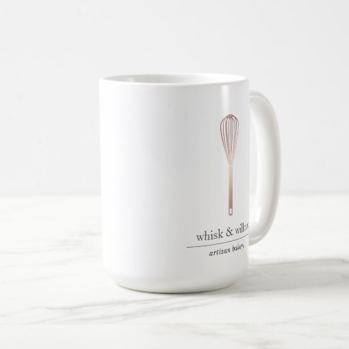 Rose Gold Whisk | Bakery Pen Holder Coffee Mug | Zazzle
