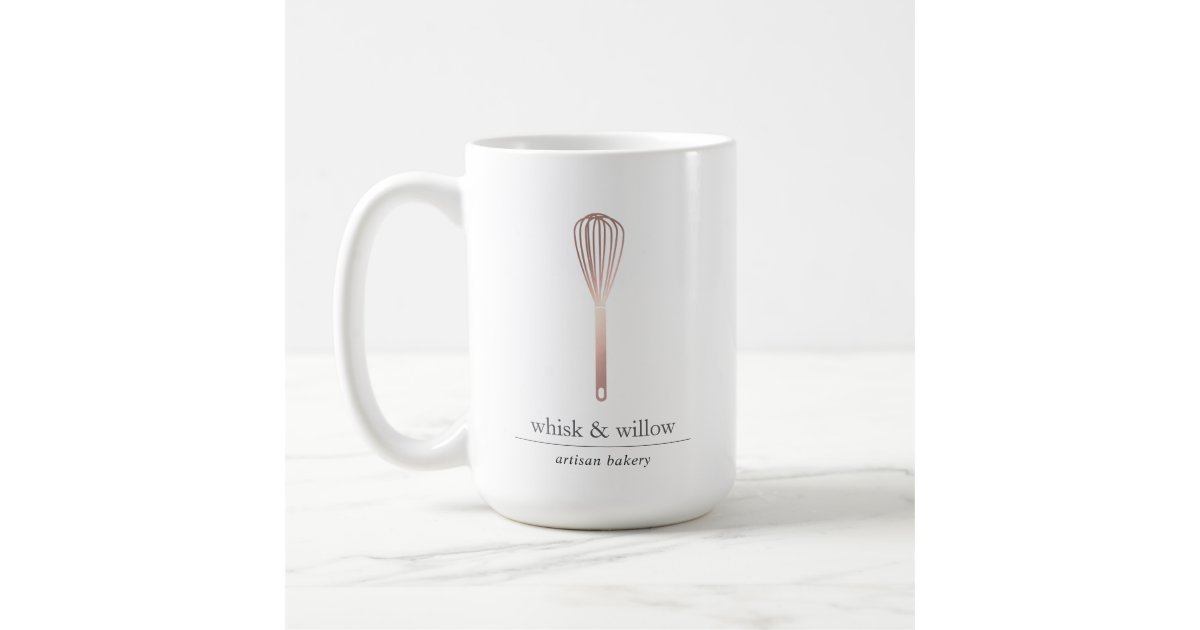 Rose Gold Whisk | Bakery Pen Holder Coffee Mug | Zazzle