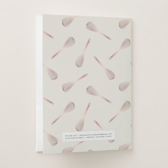 Rose Gold Whisk Employee & Client Safety Procedure Pocket Folder | Zazzle