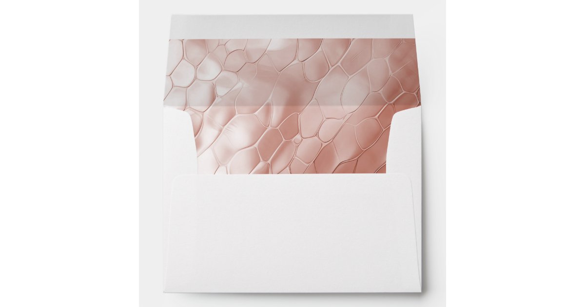 Rose Gold White Snake Skin Envelope | Zazzle