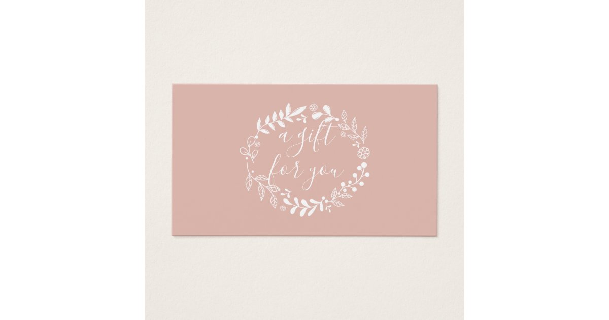 Rose Gold Woodland Garland Gift Certificate | Zazzle