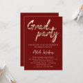 Rose Graduation Party Script Grad Burgundy Invitation | Zazzle