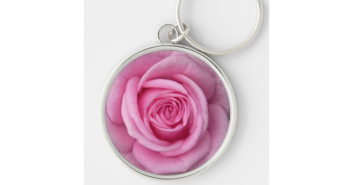 Rose Key Chains Cheeful Pink Flower Gifts | Zazzle