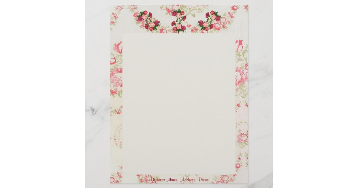 Rose Letterhead | Zazzle