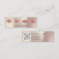 Rose Lips Nurse Cosmetic Injector Qr Code Logo Mini Business Card | Zazzle