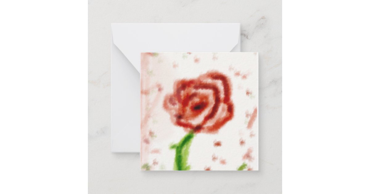 Rose Note Card | Zazzle