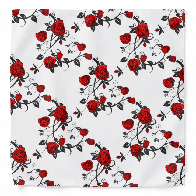Rose Pattern Bandana | Zazzle