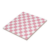 Rose Pink Checkerboard Tile | Zazzle