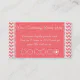 Rose Pink Chevron Discount Promotional Punch Card | Zazzle