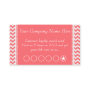 Rose Pink Chevron Discount Promotional Punch Card | Zazzle