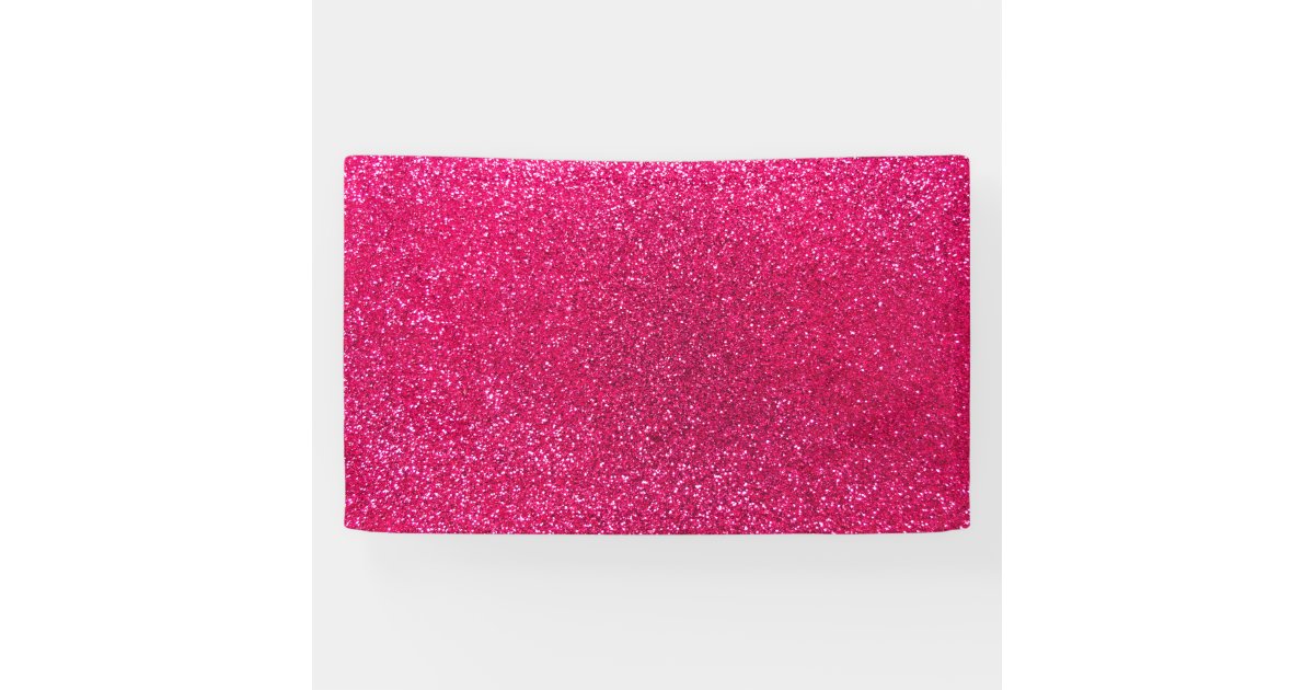 Rose pink glitter banner | Zazzle