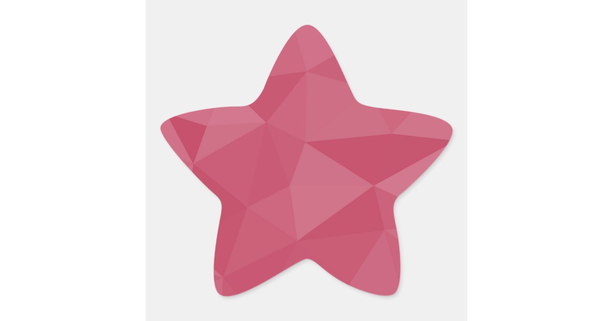 Rose pink light geometric mesh pattern star sticker | Zazzle