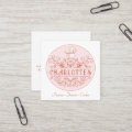 Rose Pink Logo Bakery Pastry Chef Baker's Square Business Card | Zazzle