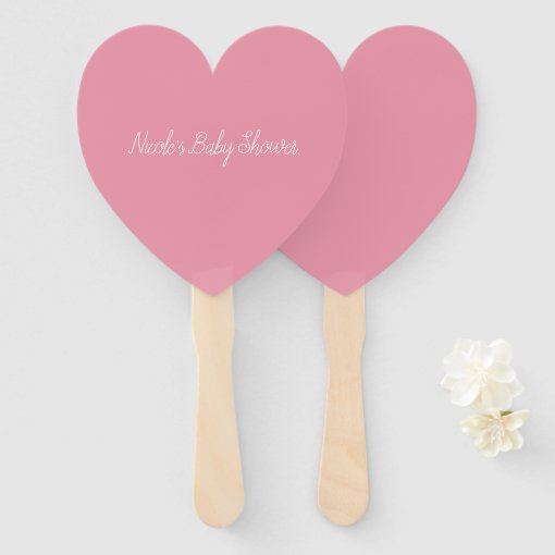 Rose Pink Template Hand Fan | Zazzle