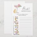 Rose Prosecco bridal shower emoji pictionary game | Zazzle