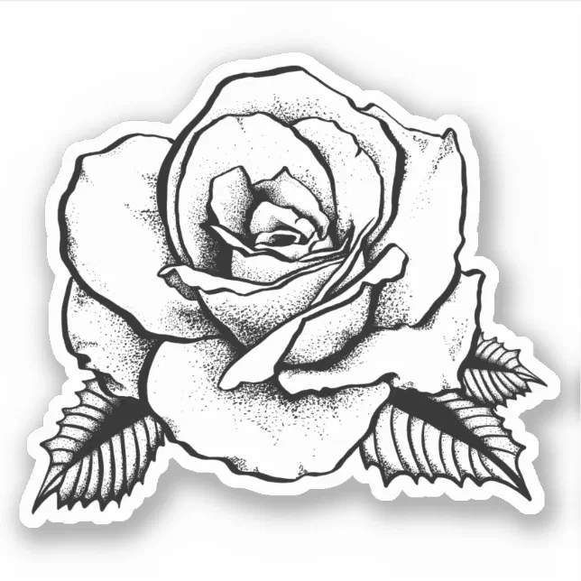 rose tattoo sticker | Zazzle