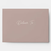 Rose Taupe | Script Watermark Wedding 5x7 Envelope | Zazzle