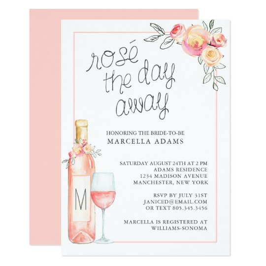 Rosé the Day Away Bridal Brunch Invitation | Zazzle.com