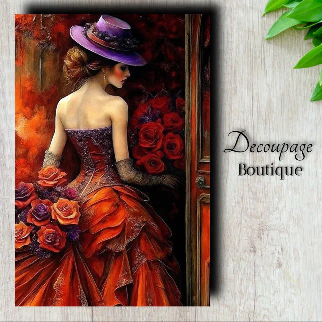 Rose Velvet Dream Decoupage Tissue Paper | Zazzle