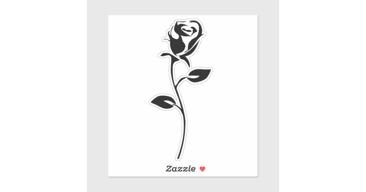 Rose Vinyl Sticker | Zazzle