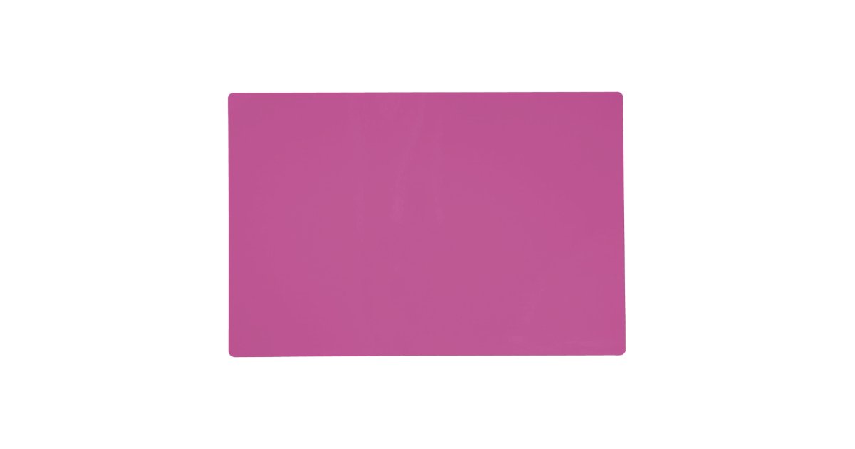Rose Violet Solid Color Print, Dark Magenta Pink Placemat | Zazzle
