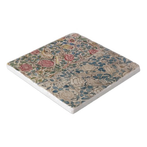 'Rose' wallpaper design (pencil and w/c on paper) Trivet | Zazzle