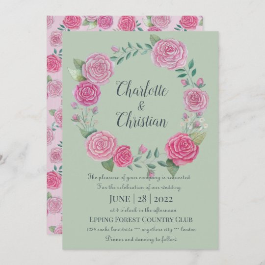 Rose wedding invitation | Zazzle.com