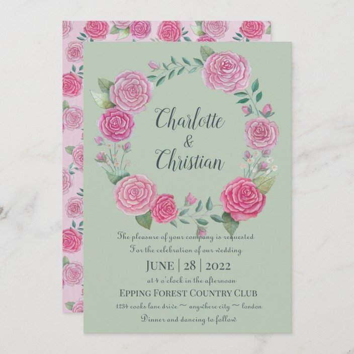 Rose wedding invitation | Zazzle.com