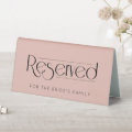 Rose Wedding Reserved Table Tent Sign | Zazzle