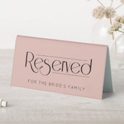 Rose Wedding Reserved Table Tent Sign | Zazzle