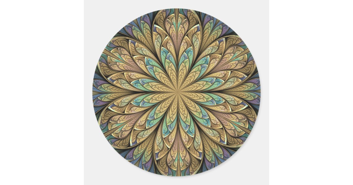 Rose Window Classic Round Sticker | Zazzle