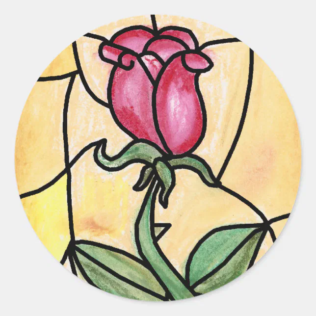 Rose Window Sticker | Zazzle