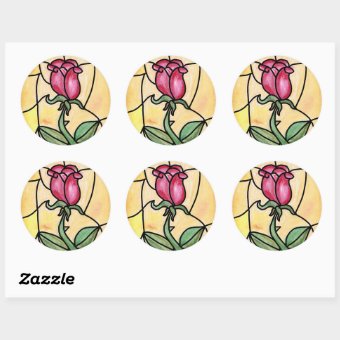Rose Window Sticker | Zazzle
