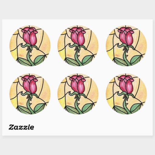 Rose Window Sticker | Zazzle