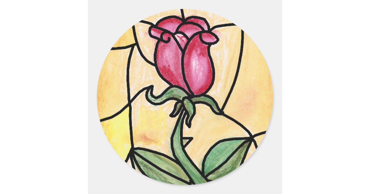 Rose Window Sticker | Zazzle