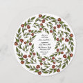 Rose Wreath Circular Invitation | Zazzle