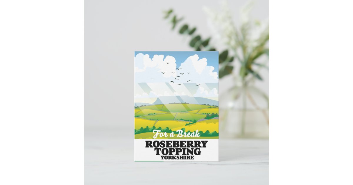 Roseberry Topping Yorkshire travel poster Postcard | Zazzle
